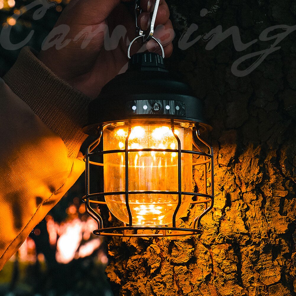 Mini Vintage Hanging Lanterns Metal Rechargeable W... – Grandado