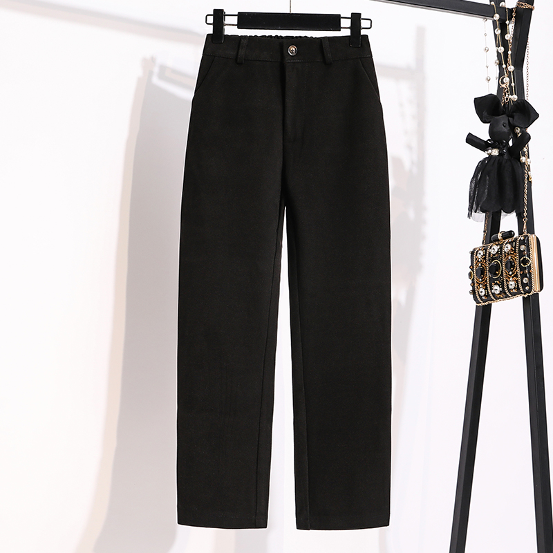 Plus Size Wollen Broek Dames 2024 Herfst Winter Ni... – Vicedeal