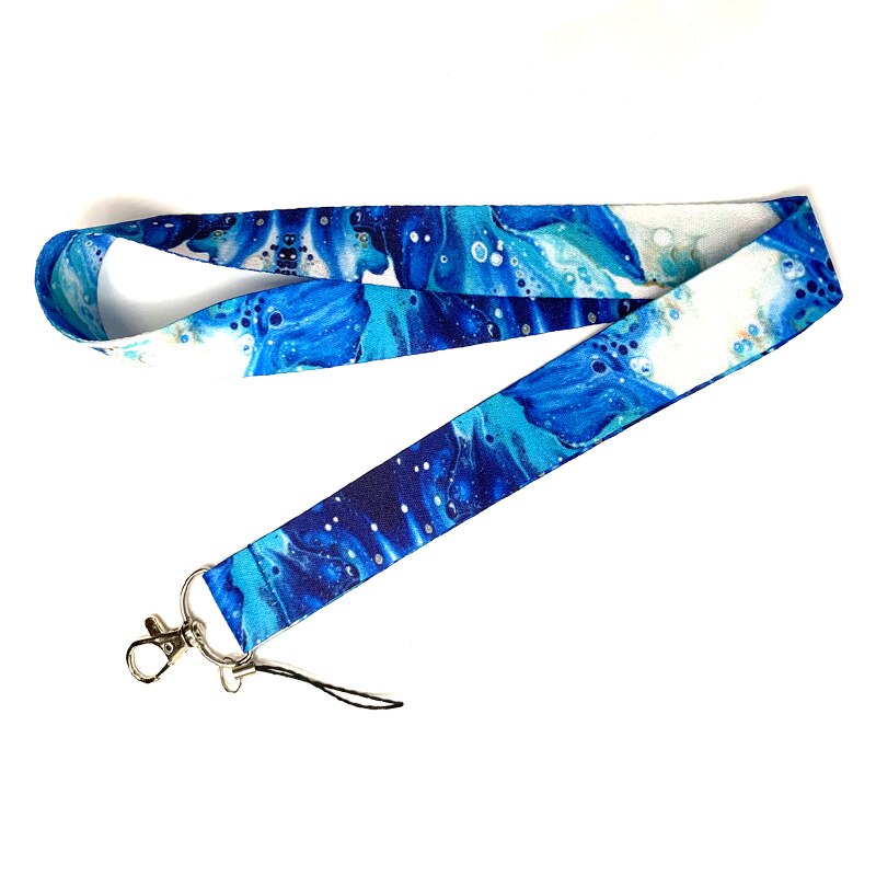 Beautiful Blue Lines Neck Strap Lanyard For Keys I... – Grandado