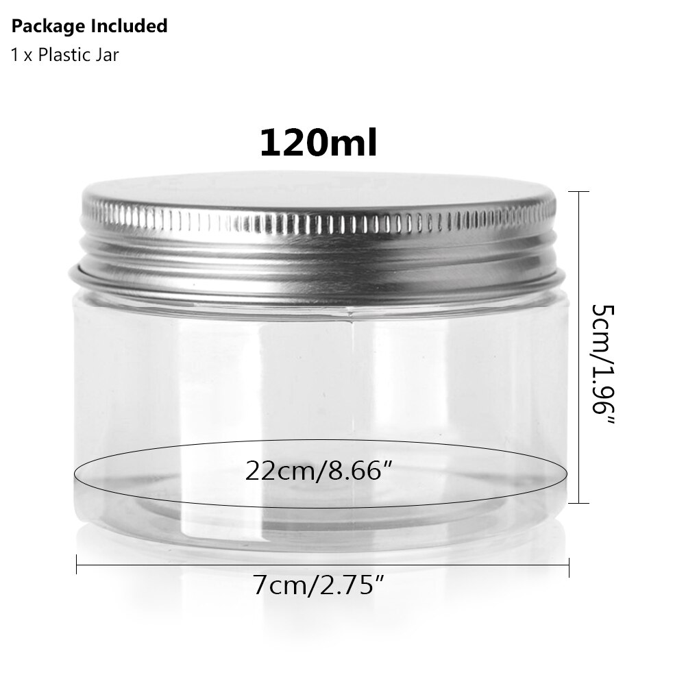 10pcs 30ml-150ml Storage Jars Clear Aluminum Cap R... – Grandado