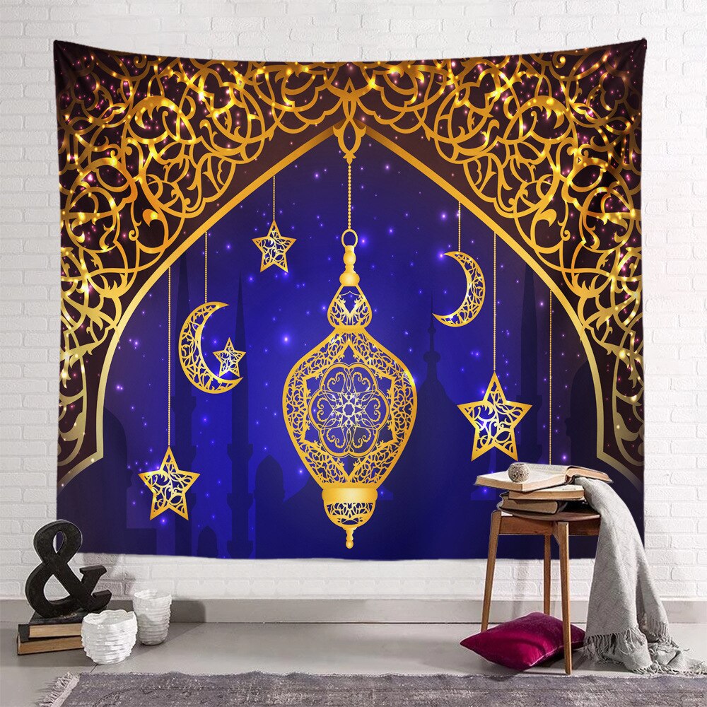 Eid Mubarak Background Cloth Bedroom Home Hanging ... – Grandado