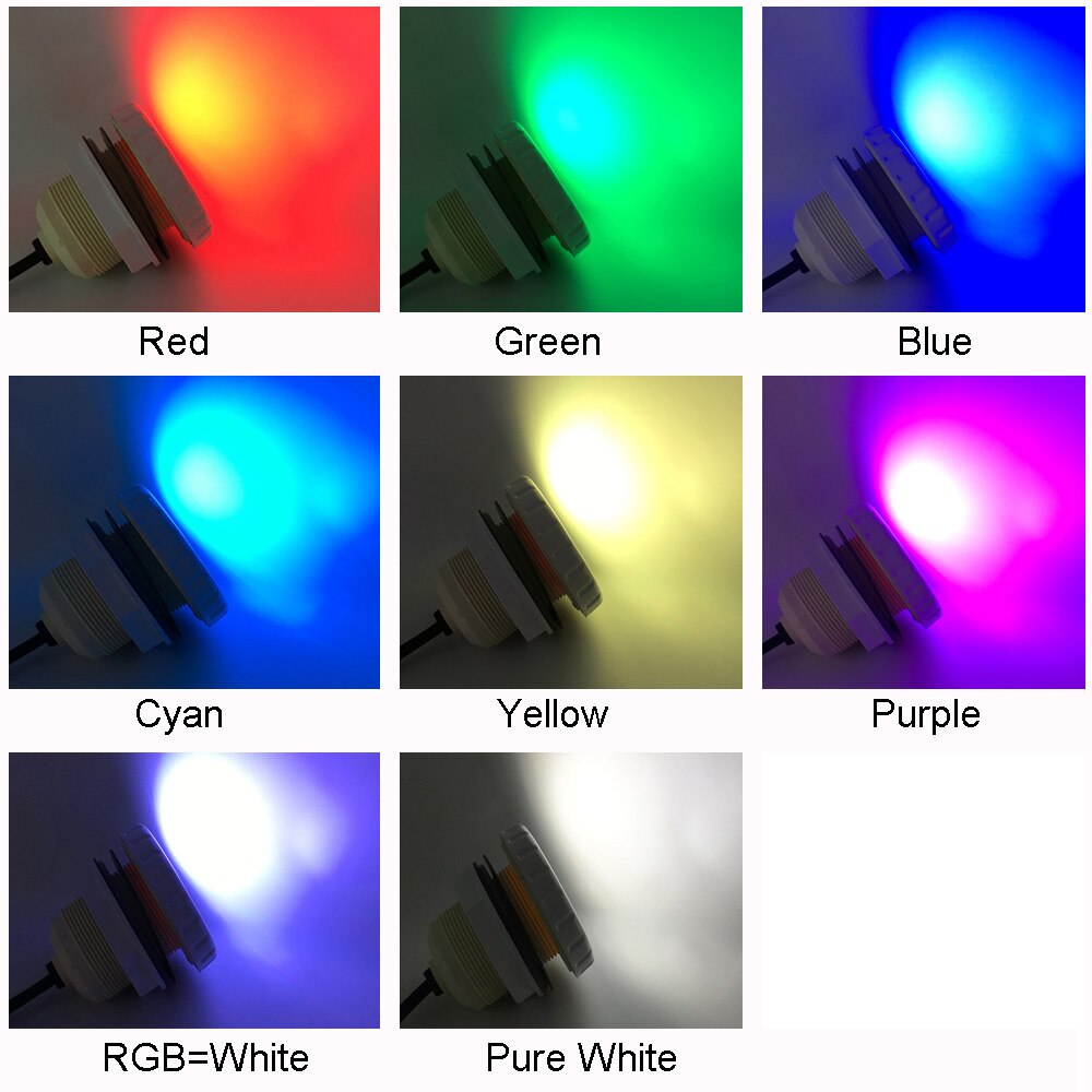 Focos LED RGB Para Piscinas 12V AC 6W Fiberglas Sc... – Grandado