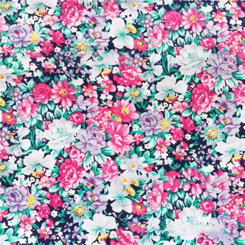 peony floral peach skin fabric vintage print fabri... – Grandado