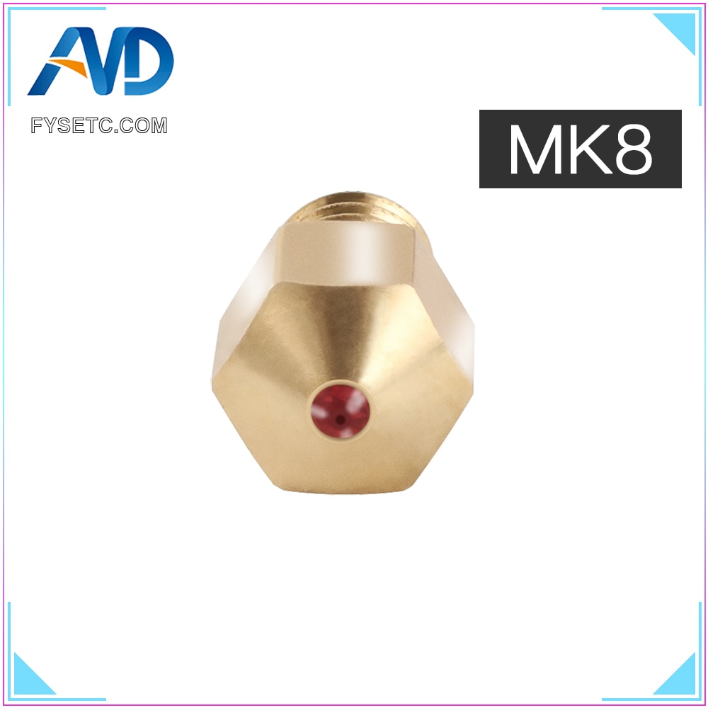 MK8 Ruby Nozzle 1.75mm Nozzles 0.4mm High Temperat... – Grandado
