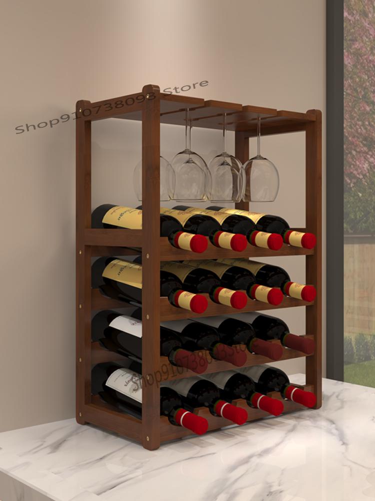 Wine Shelf Display Wine Shelf Solid Wood Household... – Vicedeal