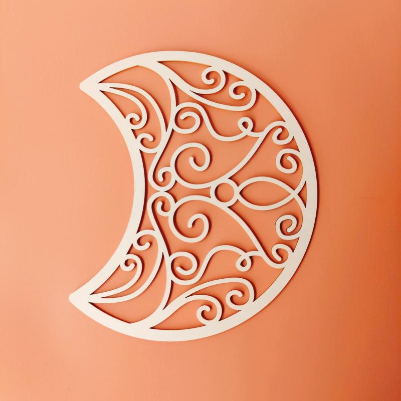 Moon Phase 3D Wall Stickers Wooden Moon Cycle Wall... – Grandado