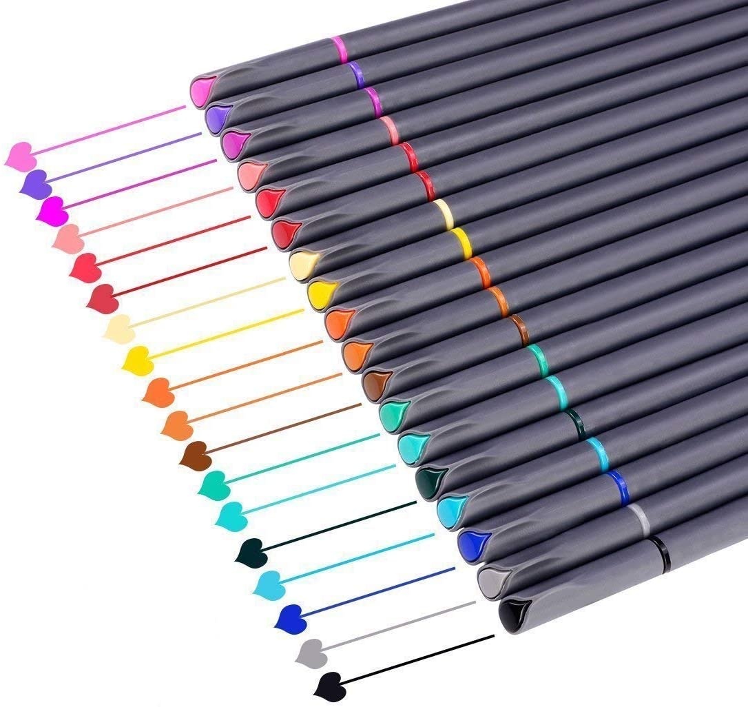 100 Colors Fineliner Colored Pens Set 0.4mm Fine P... – Vicedeal