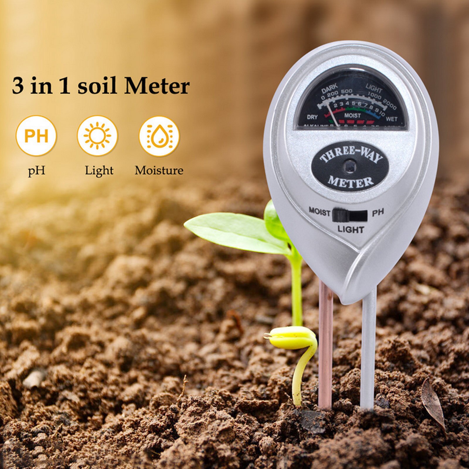 ANENG 3 w 1 urządzenie robić analizy roślin wilgot... – Grandado