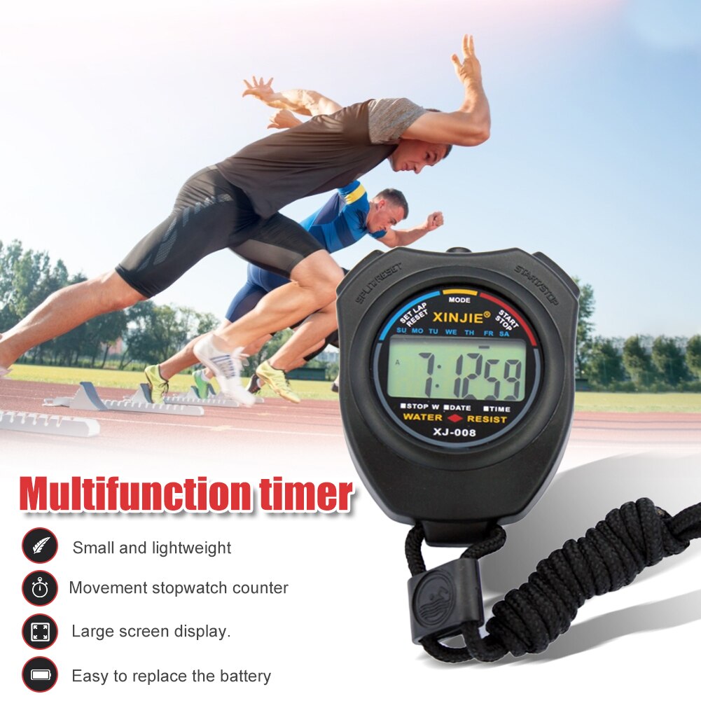 Waterproof Watch Digital Handheld LCD Stopwatch Ti... – Grandado