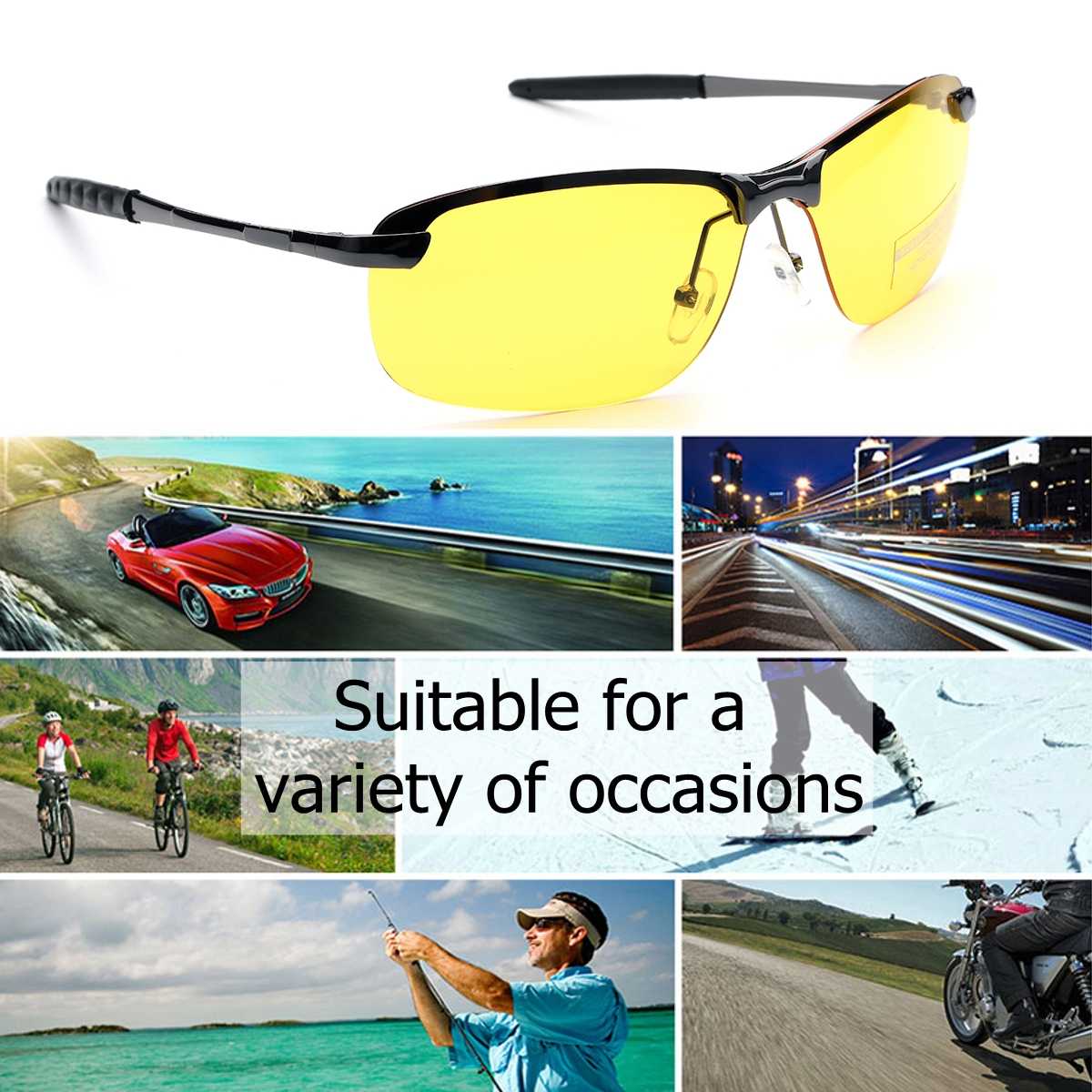 Anti-Glare UV400 Alloy Polarized Night Vision Sun ... – Grandado