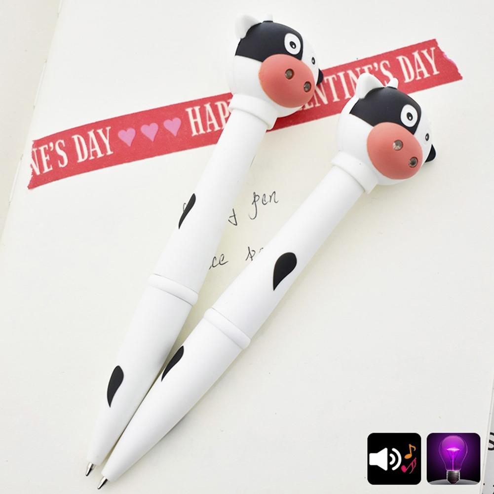 Cow Duck Giraffe Electronic Pen LED Light Animal S... – Vicedeal
