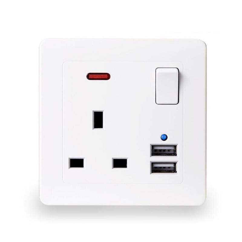 Wall Socket with USB 3.1A 2 Gang 13A and Long Last... – Vicedeal