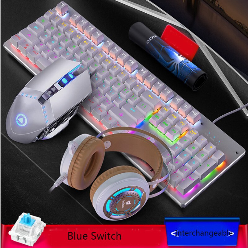 Mechanical Gaming LED Wired Keyboard and Mouse Com... – Grandado