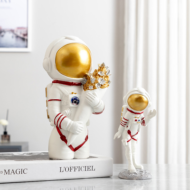 Nordic Female Astronaut Resin Statue Living Room D... – Grandado