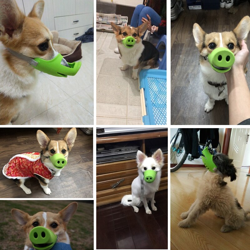 Anti-bite Stop Barking Dog Muzzle Silicone Cute Pi... – Grandado