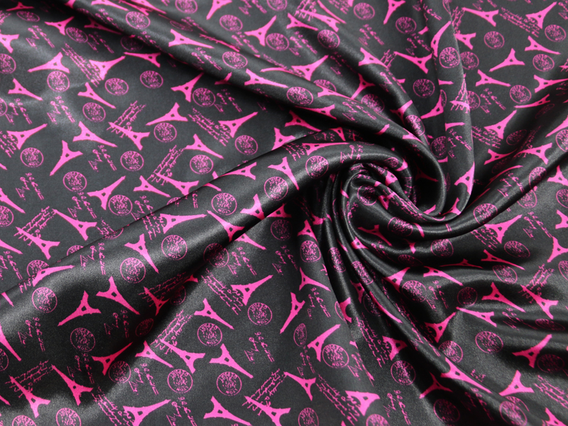 Tower pattern soft satin fabric lining – Grandado