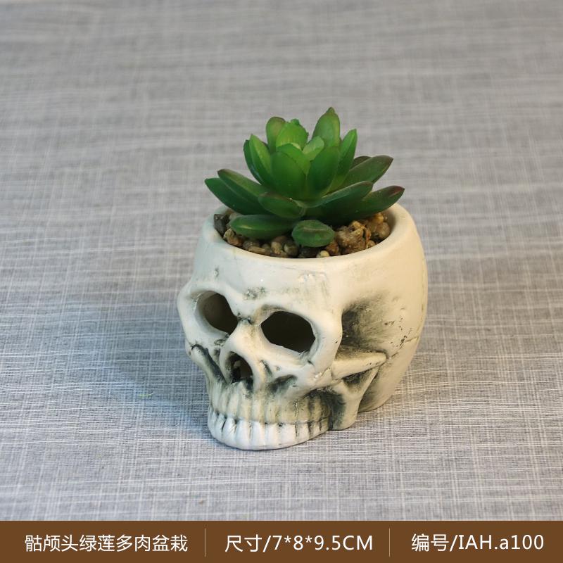 Skull Head Flower Vase Home Deco Ceramic Vase – Grandado