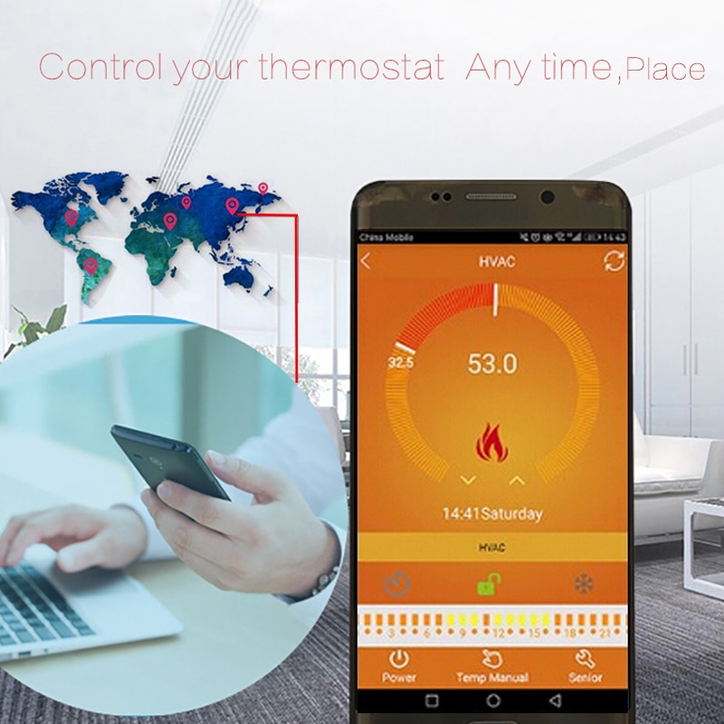 Beok 220V Smart Wifi Thermostaat Voor Elektrische/... – Vicedeal