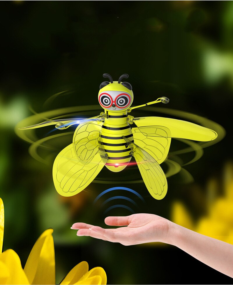 Bee rc flying gesture sensing aircraft Infrared se... – Vicedeal