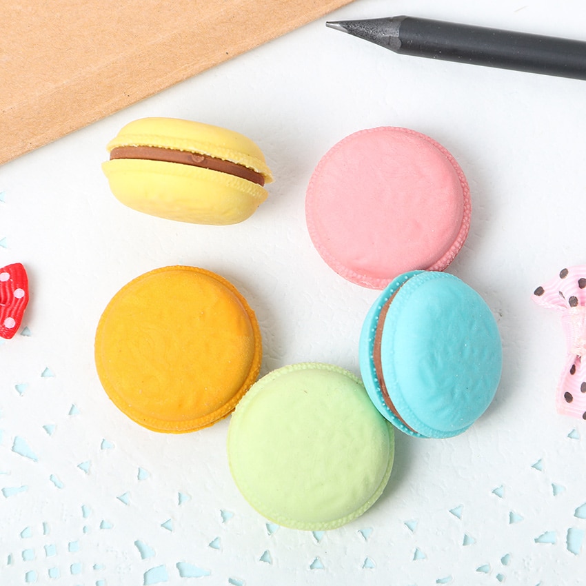 5 Teile/los Neuheit Macaron Gummi Radiergummi Krea... – Grandado