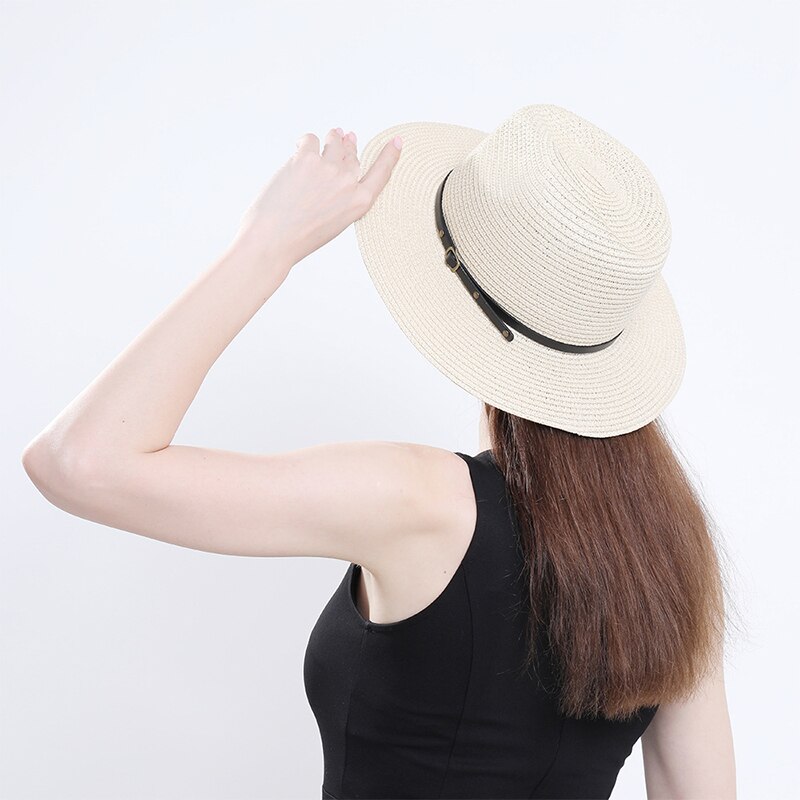 simple Foldable Wide Brim Floppy Girls Straw Hat S... – Grandado