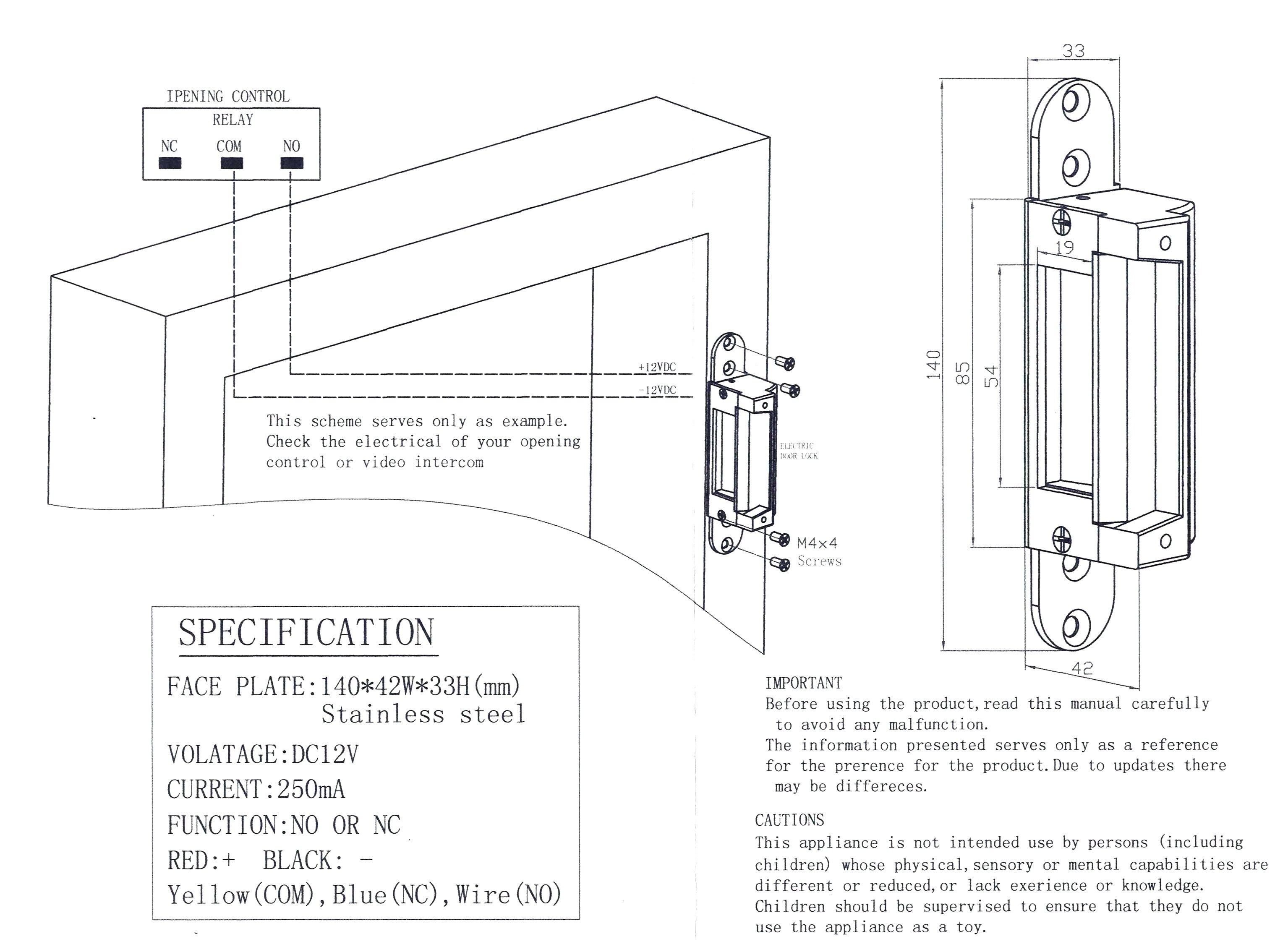 12V Surface Mount ANSI Electric Strike Lock Fail S... – Grandado