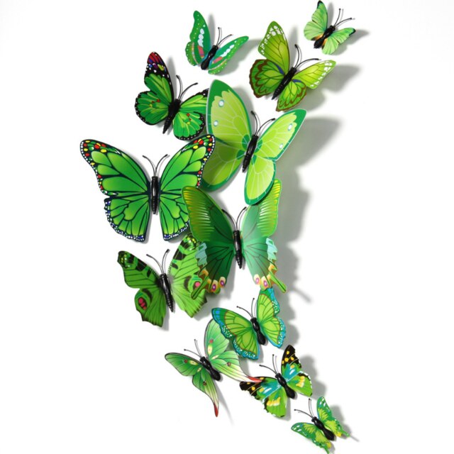 12Pcs 3D Vlinder Muursticker Scene Layout Props Br... – Grandado