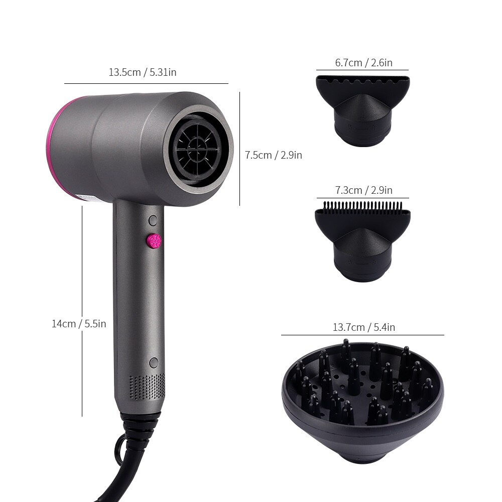 obecilc Salon Ionic Hair Dryer Strong Wind &Cold W... – Vicedeal
