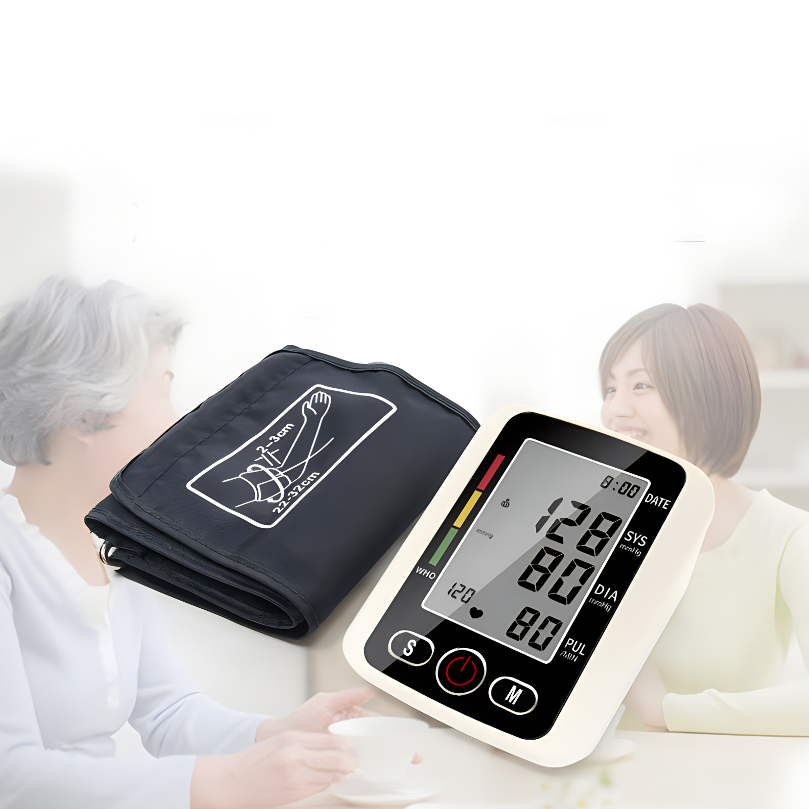 Portable Digital Upper Arm Blood Pressure Monitor ... – Vicedeal