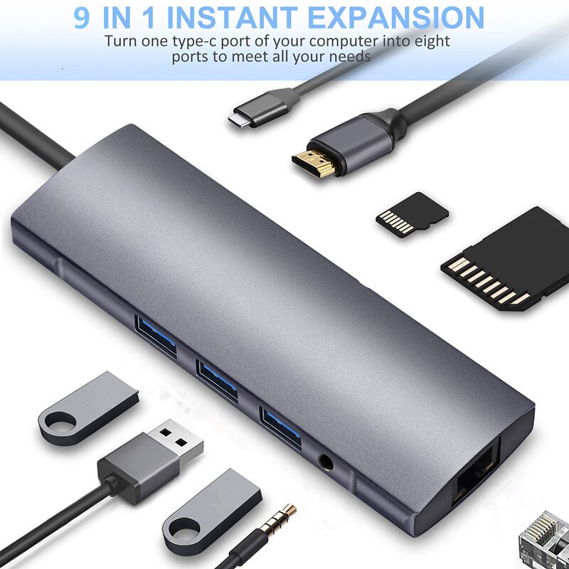 9/5/4 in one TYPE-C Docking Station Multi function... – Grandado