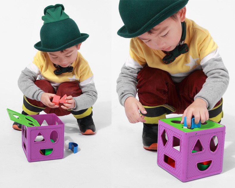 BOHS Shape Sorting Cube Geometric Shapes Sorters B... – Vicedeal