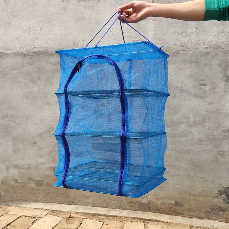 4 Layers Folding Fish Dryer Net Red Drying Rack Fo... – Grandado