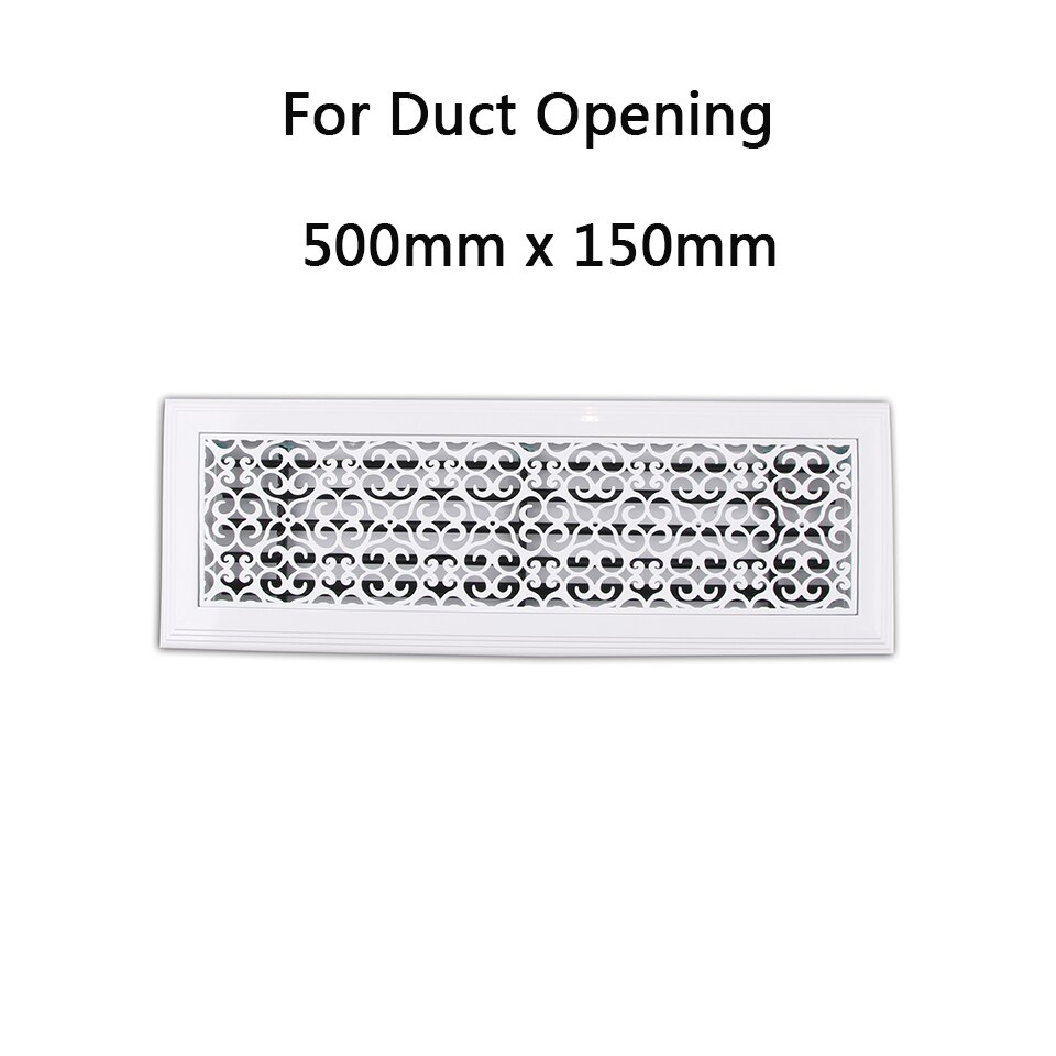 500mm x 150mm Pattern-flowers blooming White Recta... – Grandado