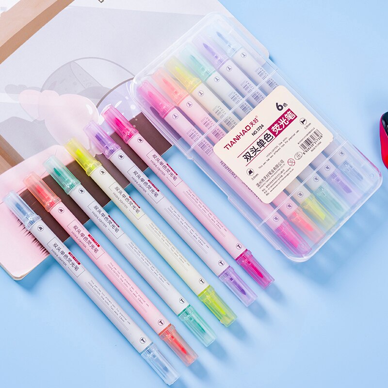 6pcs/set Japanese Stationery Zebra Mild Liner Doub... – Grandado