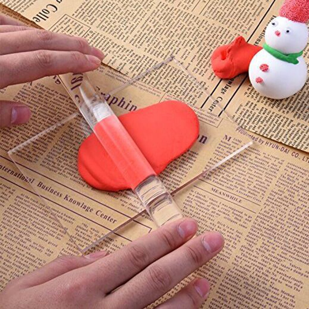 Soild Clear Polymer Clay Acrylic Roller Rolling Pi... – Grandado