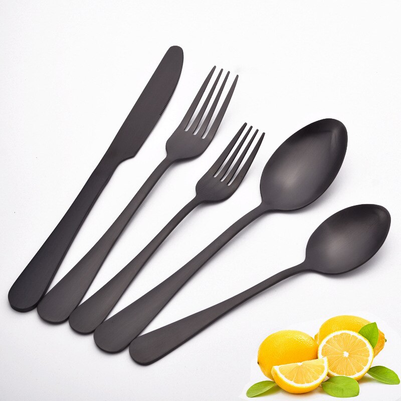 410 Stainless Steel Cutlery Tableware Titanium-pla... – Vicedeal
