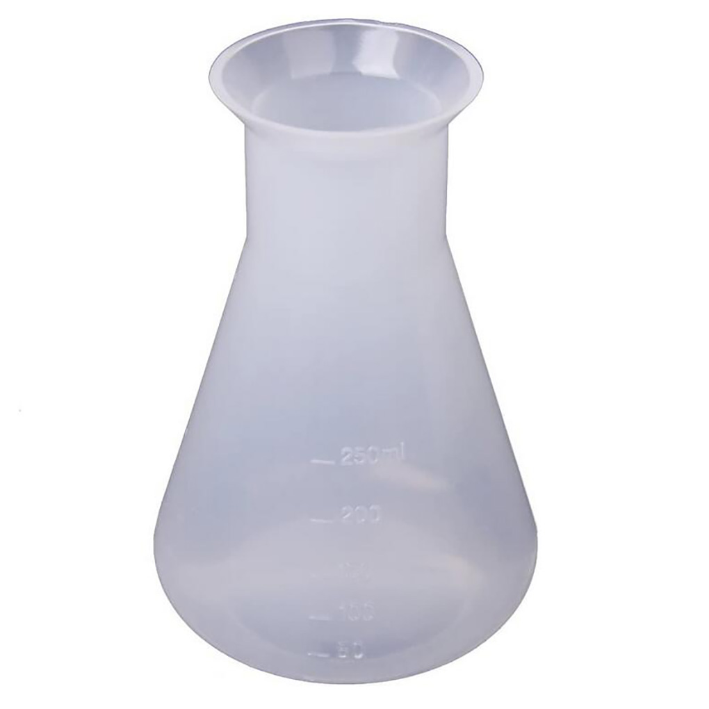 Lab Plastic Conical Flask Transparent Scaled Labor... – Grandado