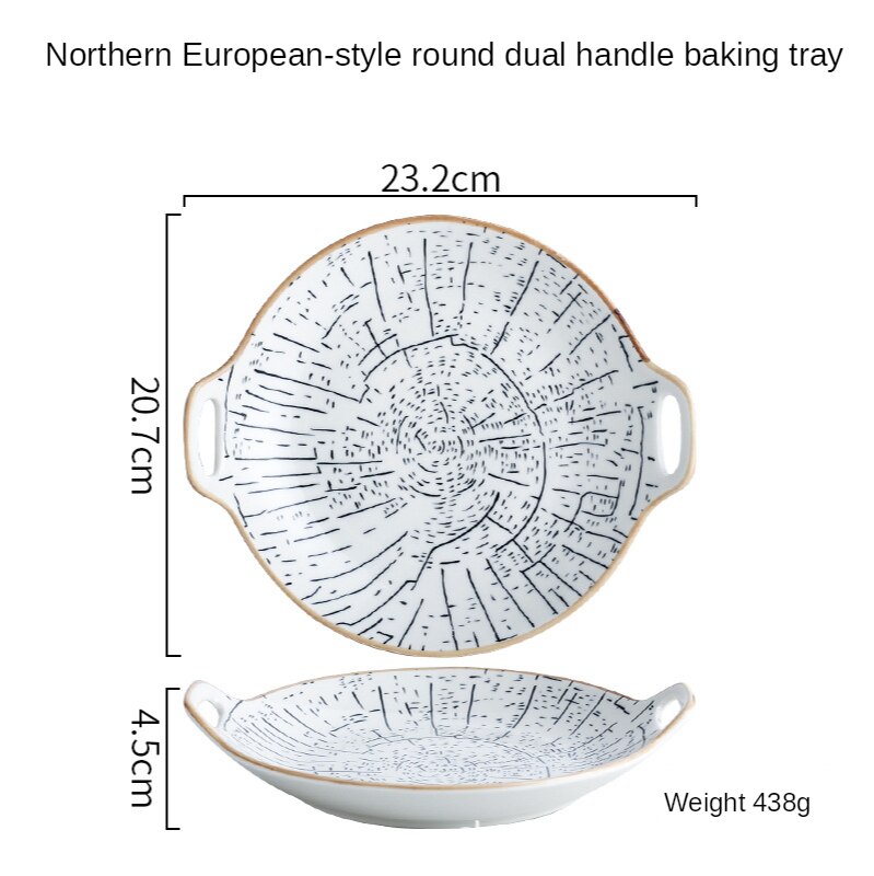 Nordic Ceramic Tableware Western Food Plate Set St... – Grandado
