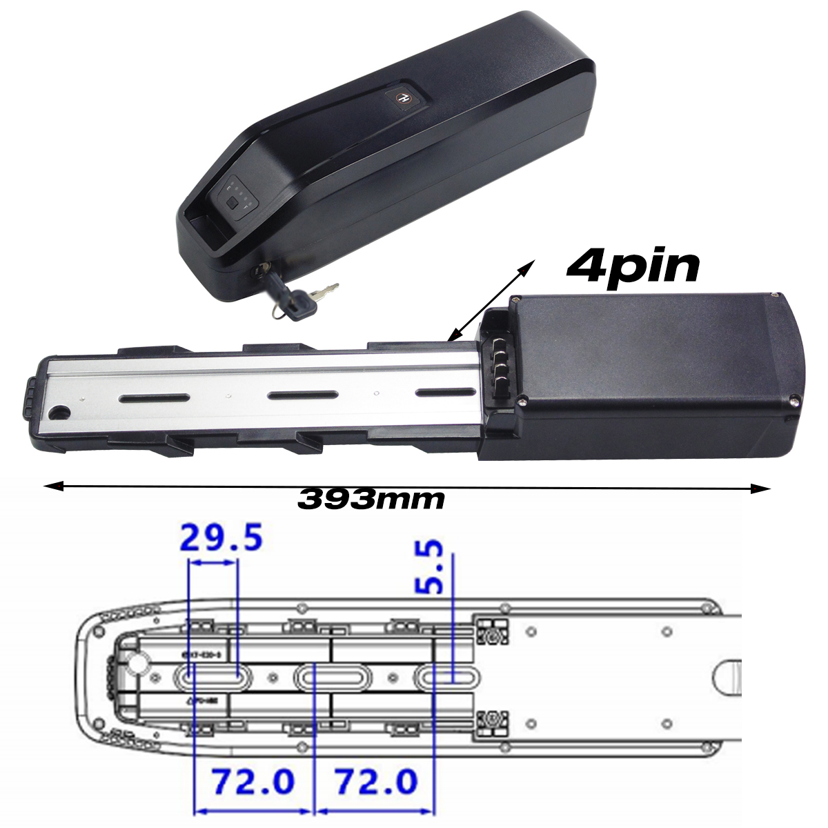 E-bike Battery Holder ALX Hailong Rad power Base M... – Grandado