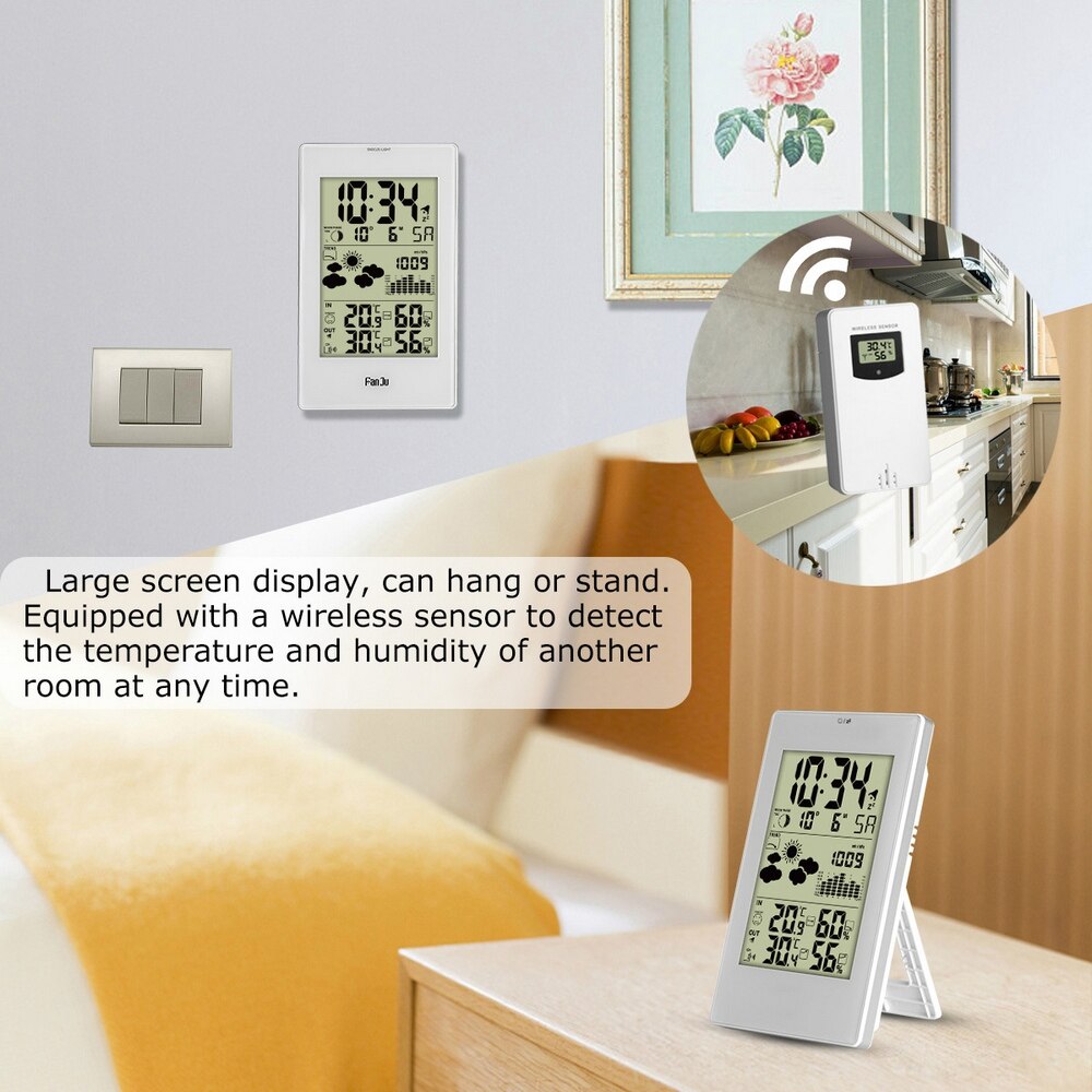 LCD Digital Clock Weather Forecast Calendar Humidi... – Grandado