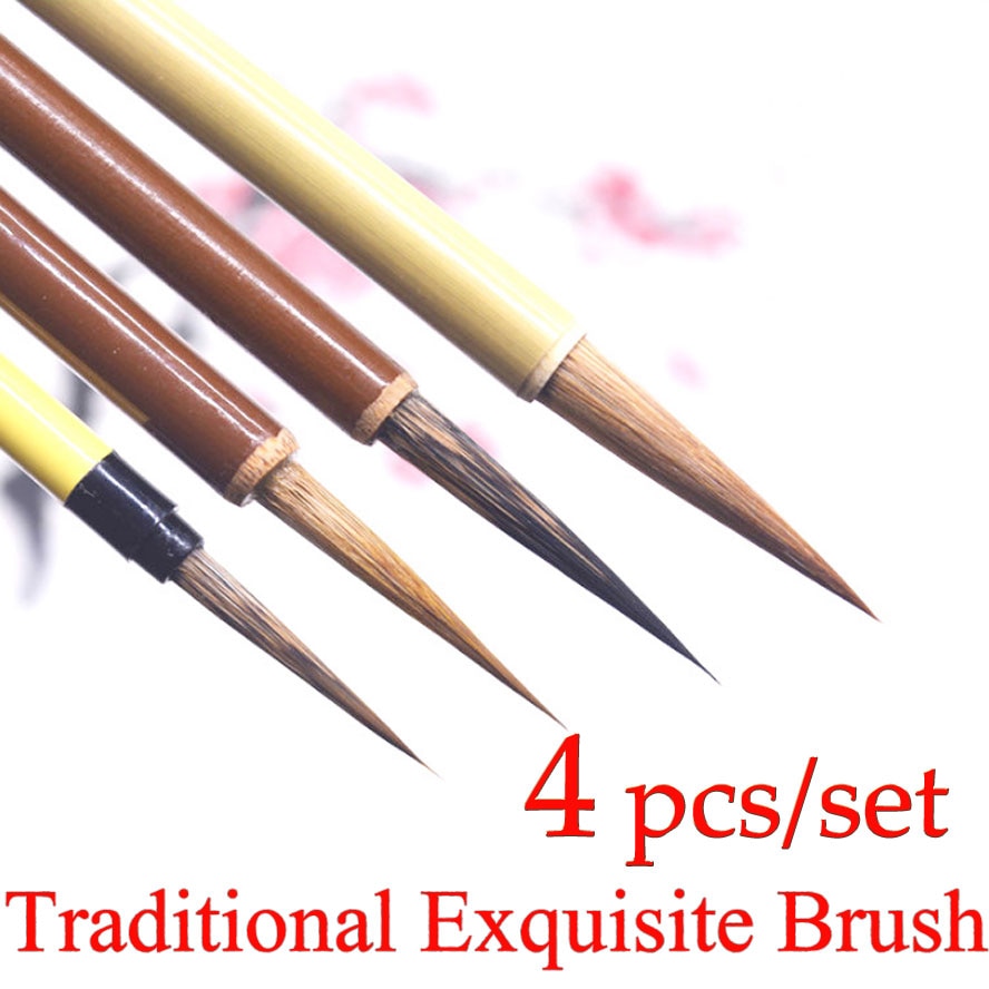 4 pcs/set Chinese Painting Calligraphy brush Wease... – Grandado
