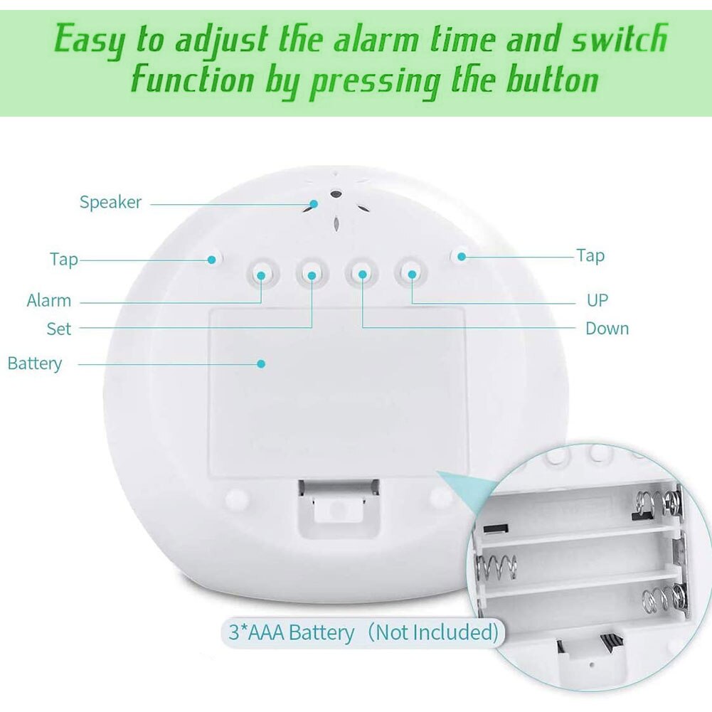 Kids Digitale Wekkers 7 Kleuren Led Change Night L... – Grandado