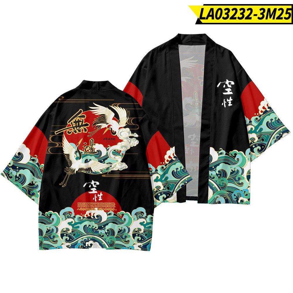 5XL 4XL 3XL 6XL Crane Beach Harajuku Japanese Styl... – Grandado