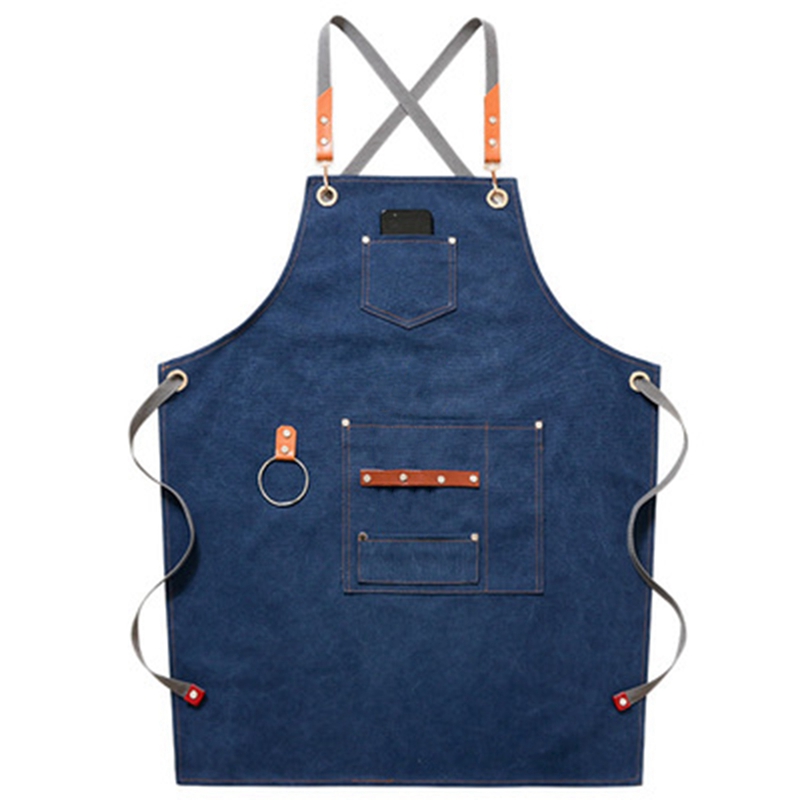 Canvas Bib Leather Chef Kitchen Apron Women's ... – Grandado