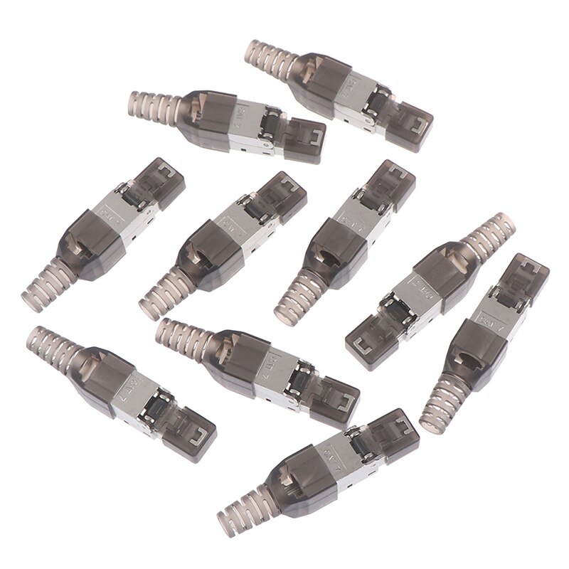 1Pc Tool-Free Shielded RJ45 Cat 7 Termination Plug... – Grandado