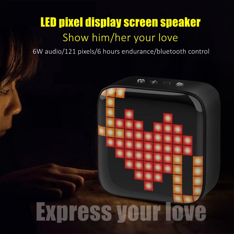 Bluetooth Control LED Pixel Screen Speaker 6W Outp... – Vicedeal