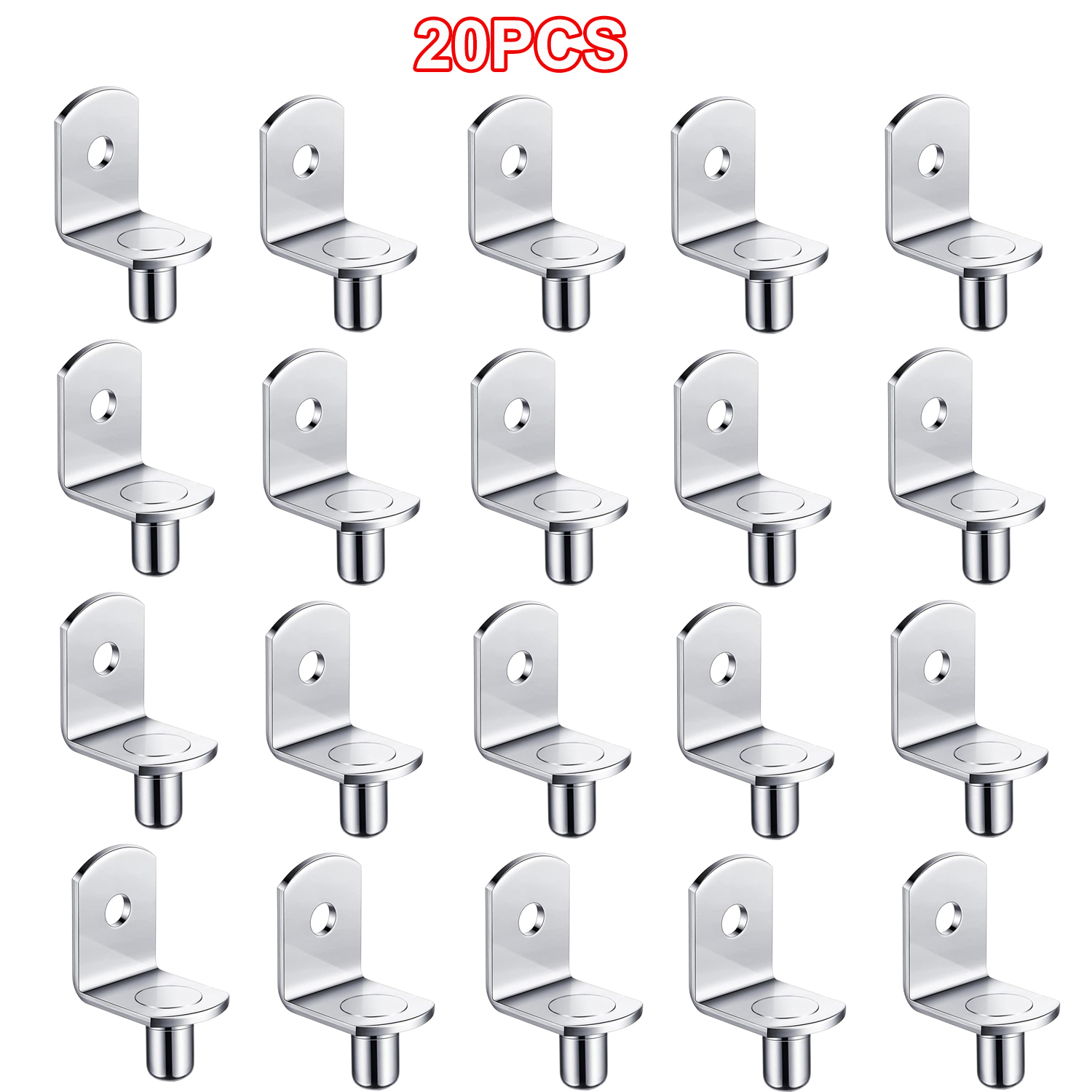 20Pcs Shelf Brackets Support Studs Pegs 5mm Metal ... – Vicedeal