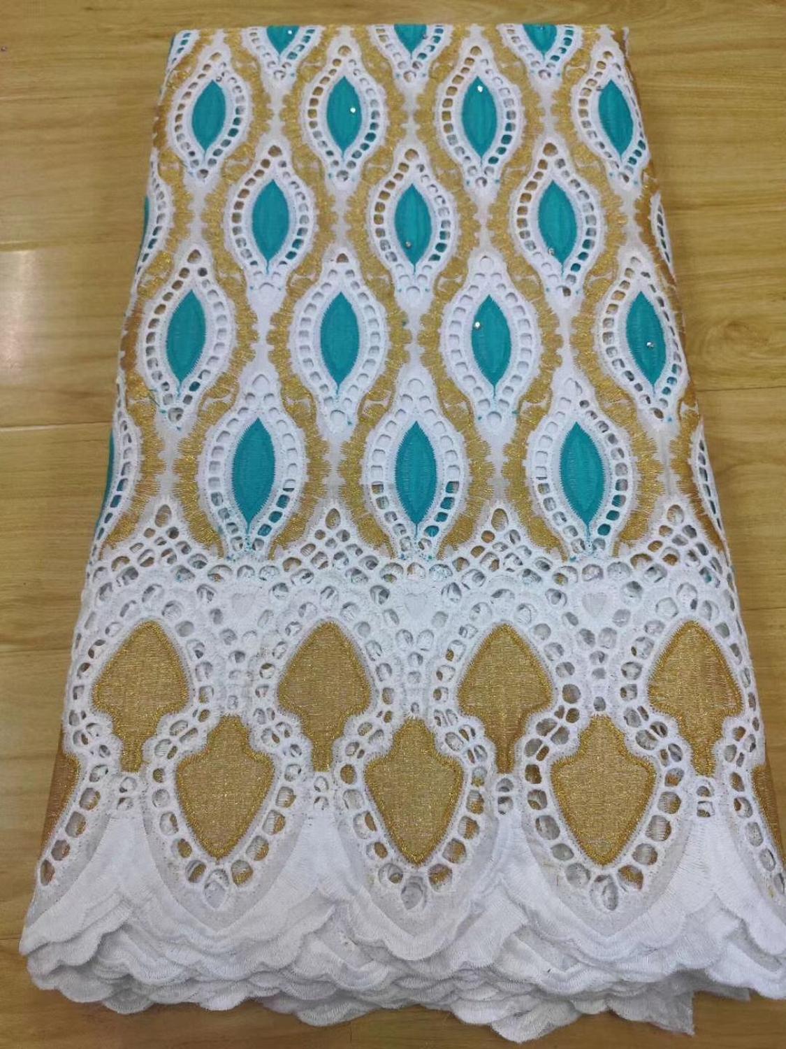 5 yards Swiss lace fabric latest heavy beaded embr... – Grandado