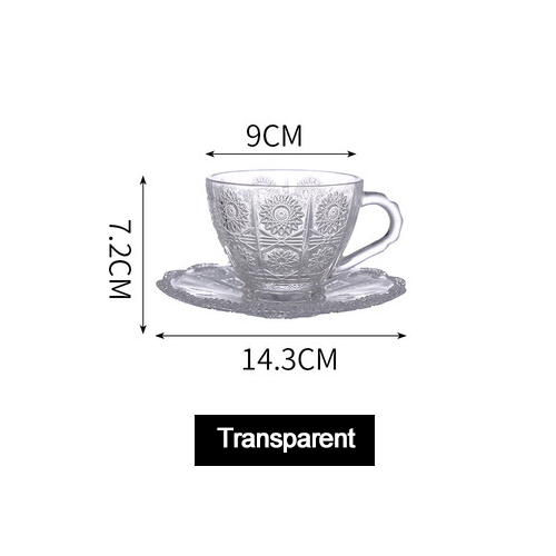 Tazas de café con patrón de flores en relieve Vint... – Grandado