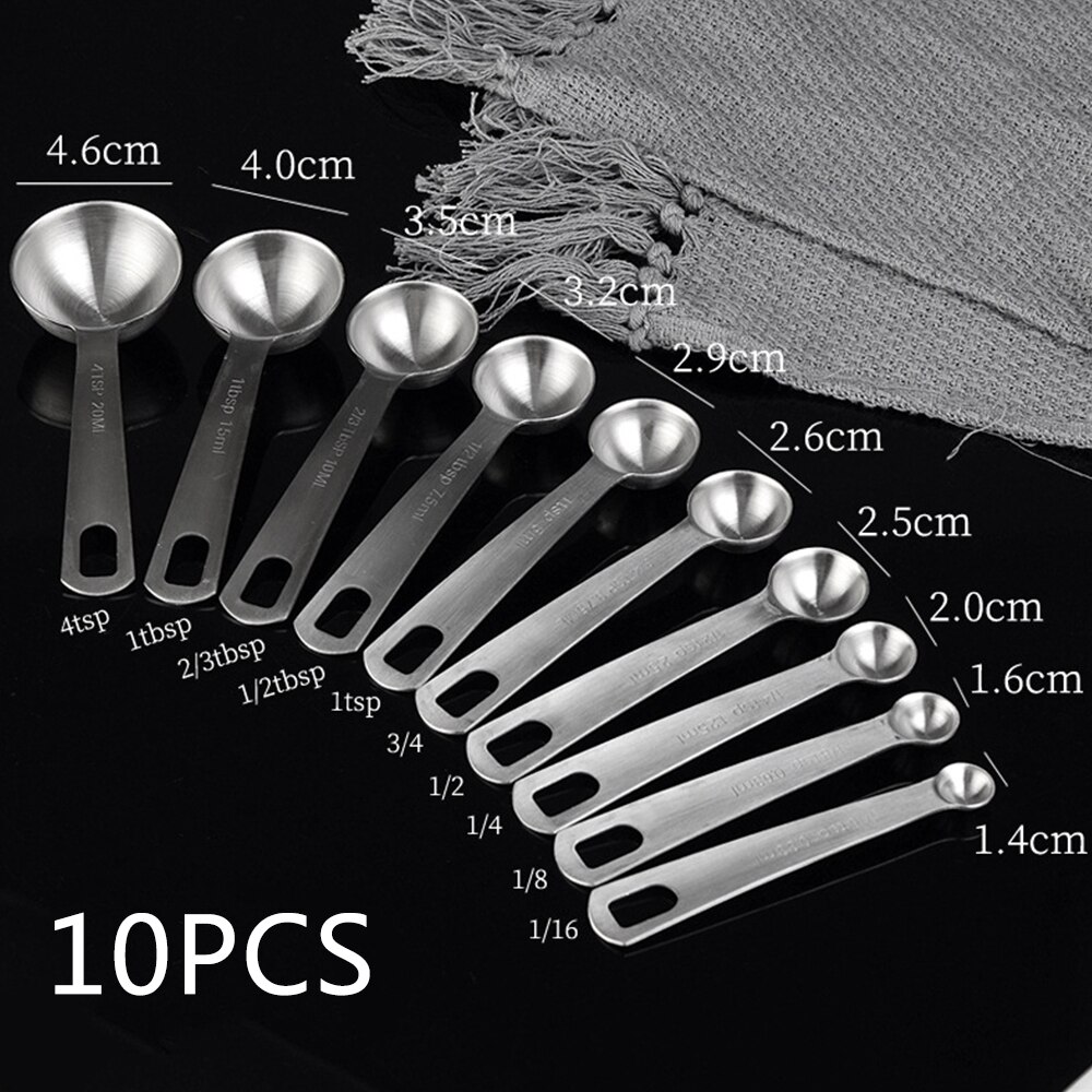 10pcs Measuring Spoon Stainless Steel Measuring La... – Grandado